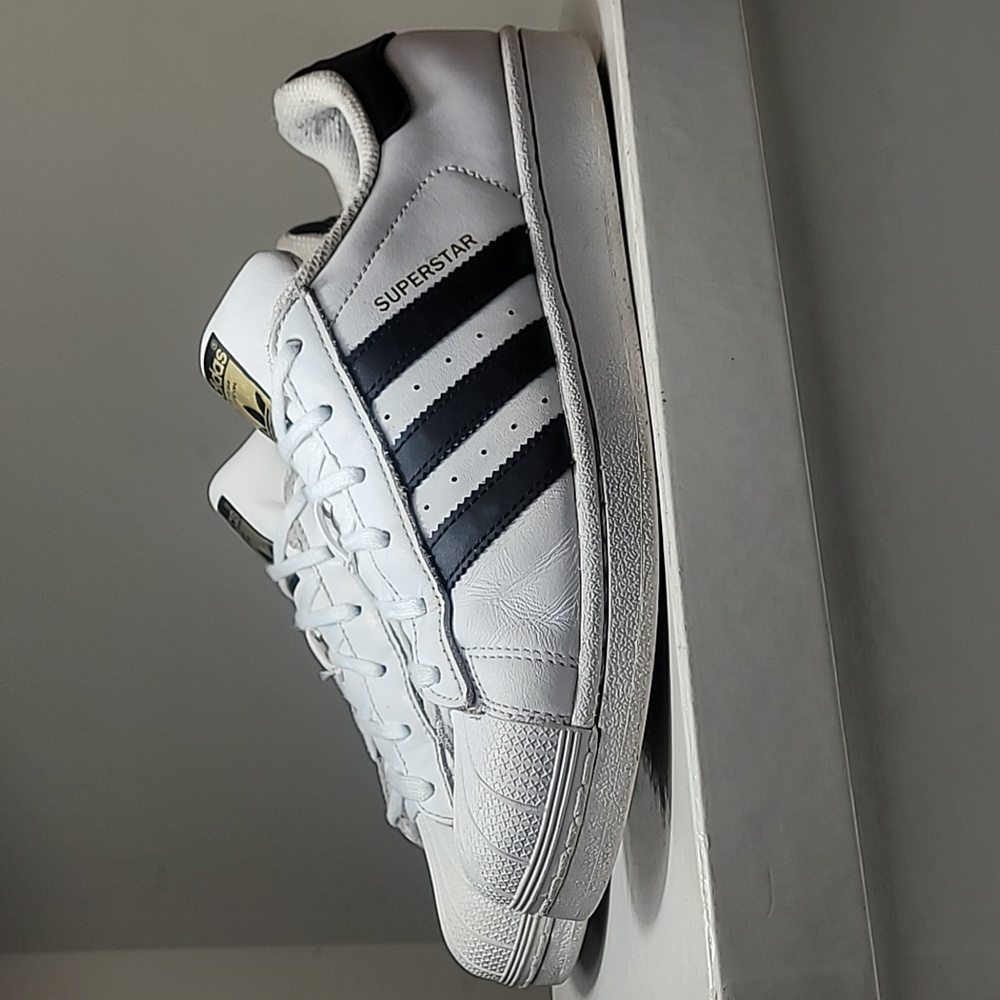 Adidas Superstar Black Strip White Leather C77154 Sne… - Gem